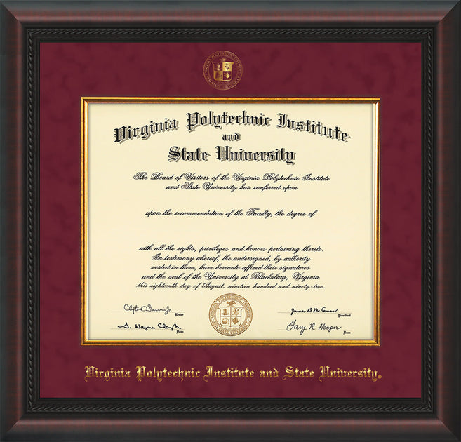Virginia Tech Seal Fillet – Tagged "Seal Fillet"– Official Diploma Frames