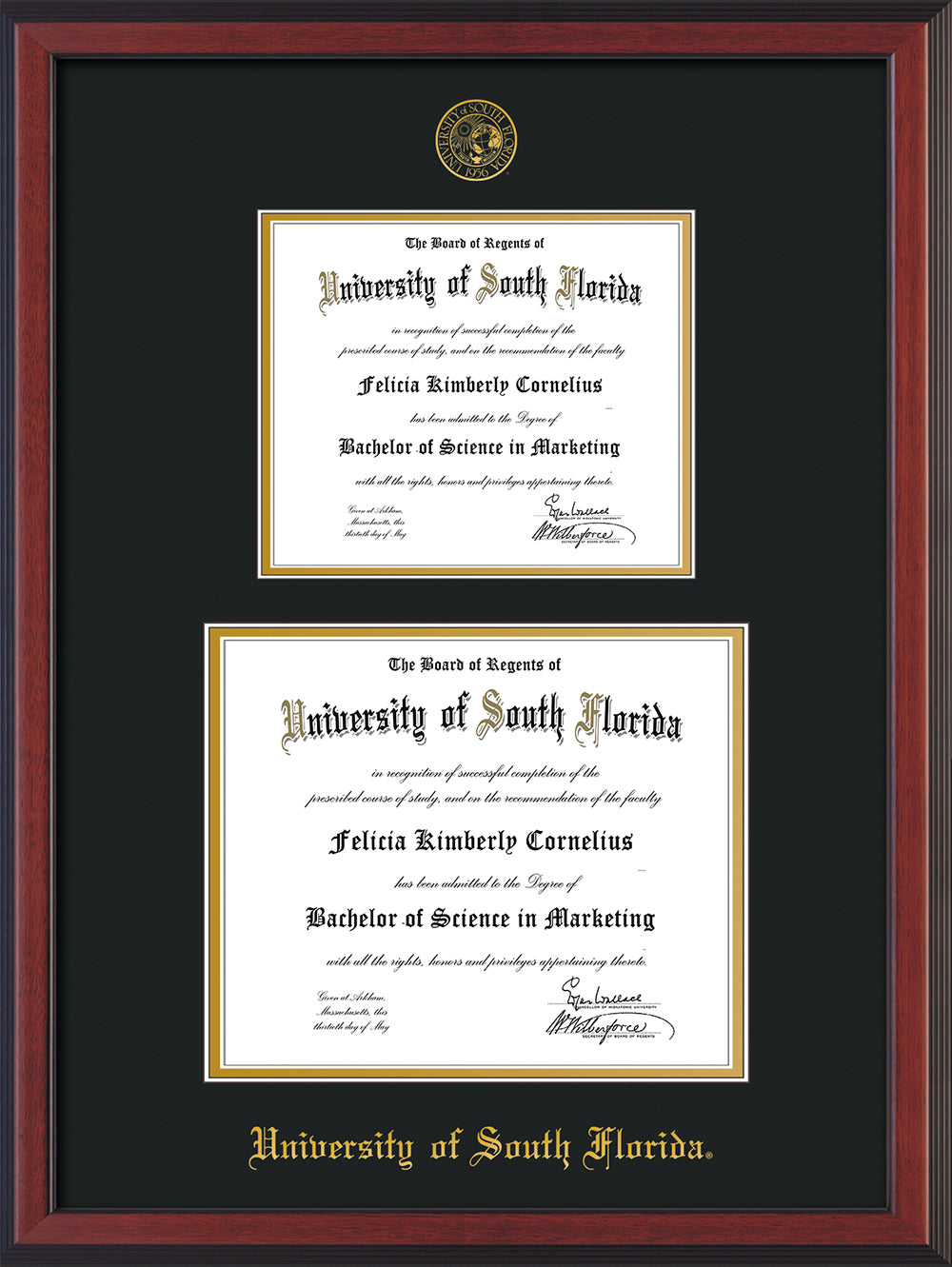 Double Degree Frame Amazon.com 3art Double Diploma Tassel Frame