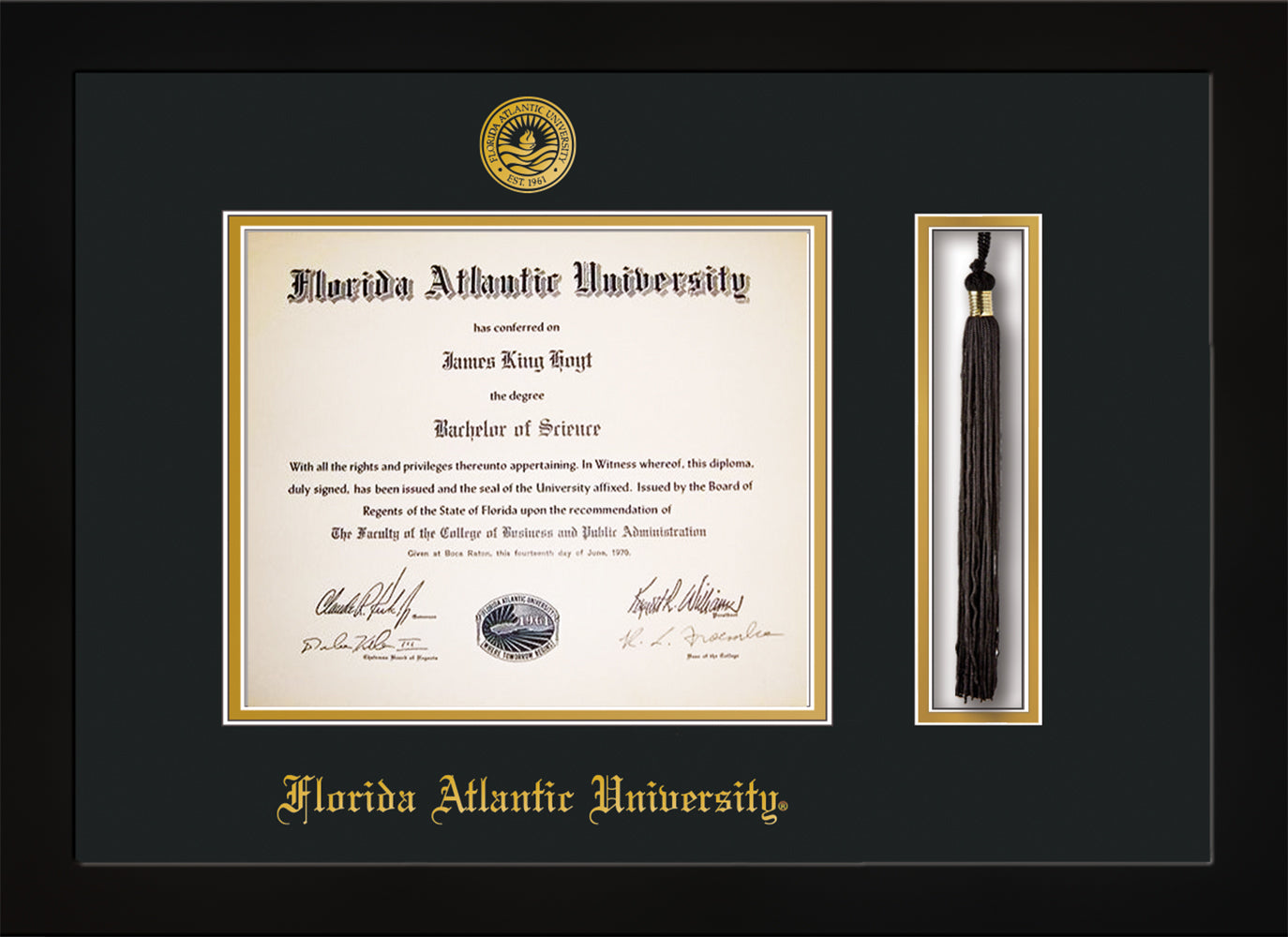 Florida Atlantic University Diploma Regal Edition Diploma Frame In