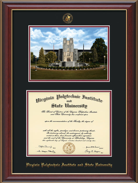 Virginia Tech Seal Watercolor – Official Diploma Frames