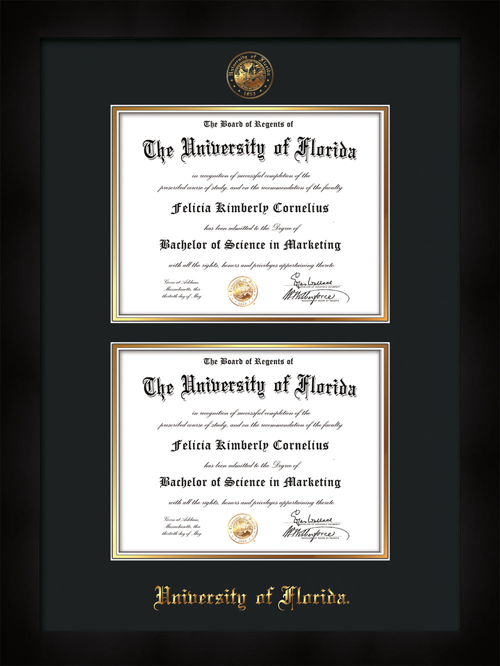 Double Diploma Displays Earning It And Framing It Is TWICE As Nice